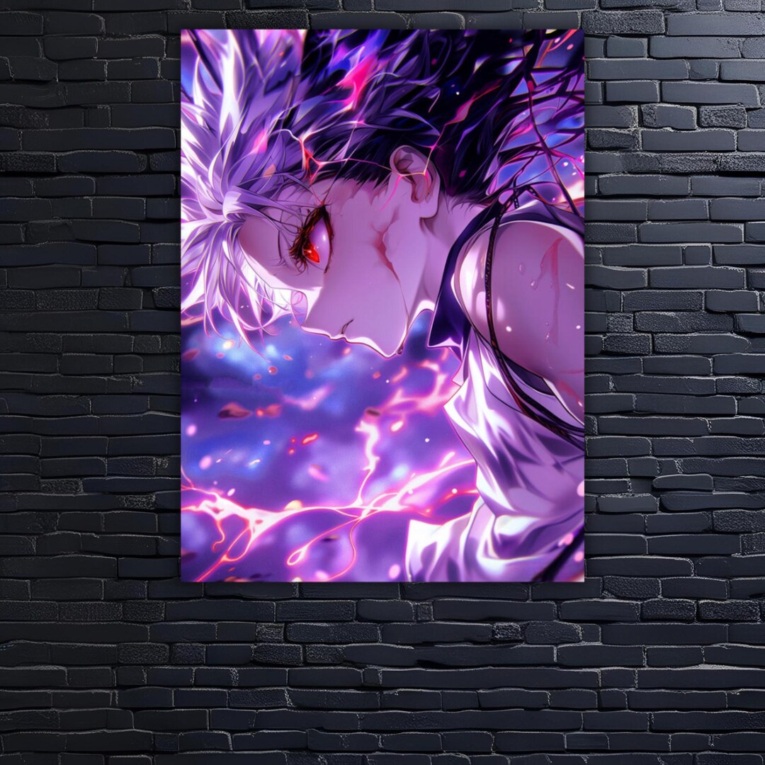 Killua Zoldyck Anime Metal Wall Art: UV Print Japanese Decor - Etsy
