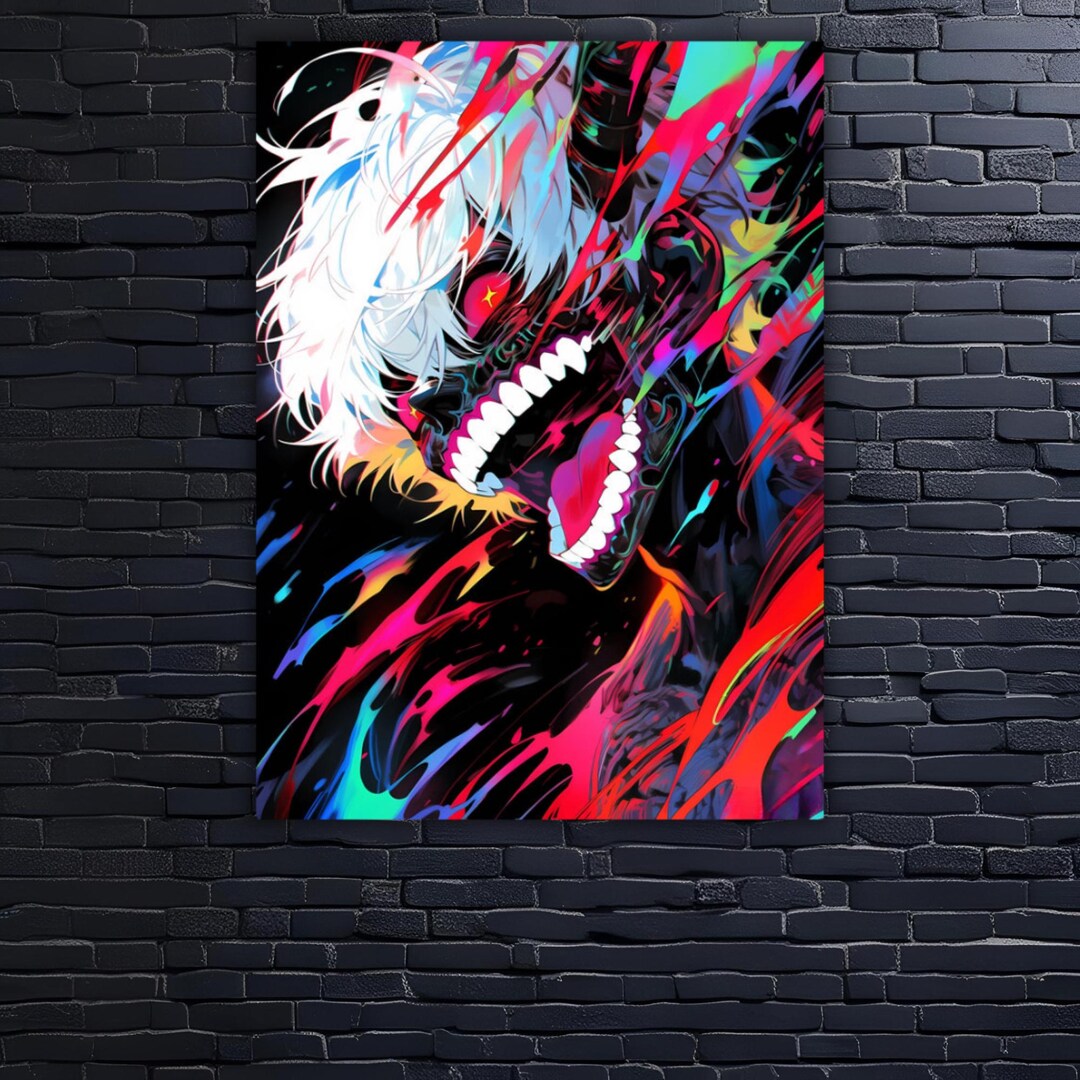 Tokyo Ghoul Ken Kaneki Metal Wall Art Poster | UV Printing Custom Anime ...