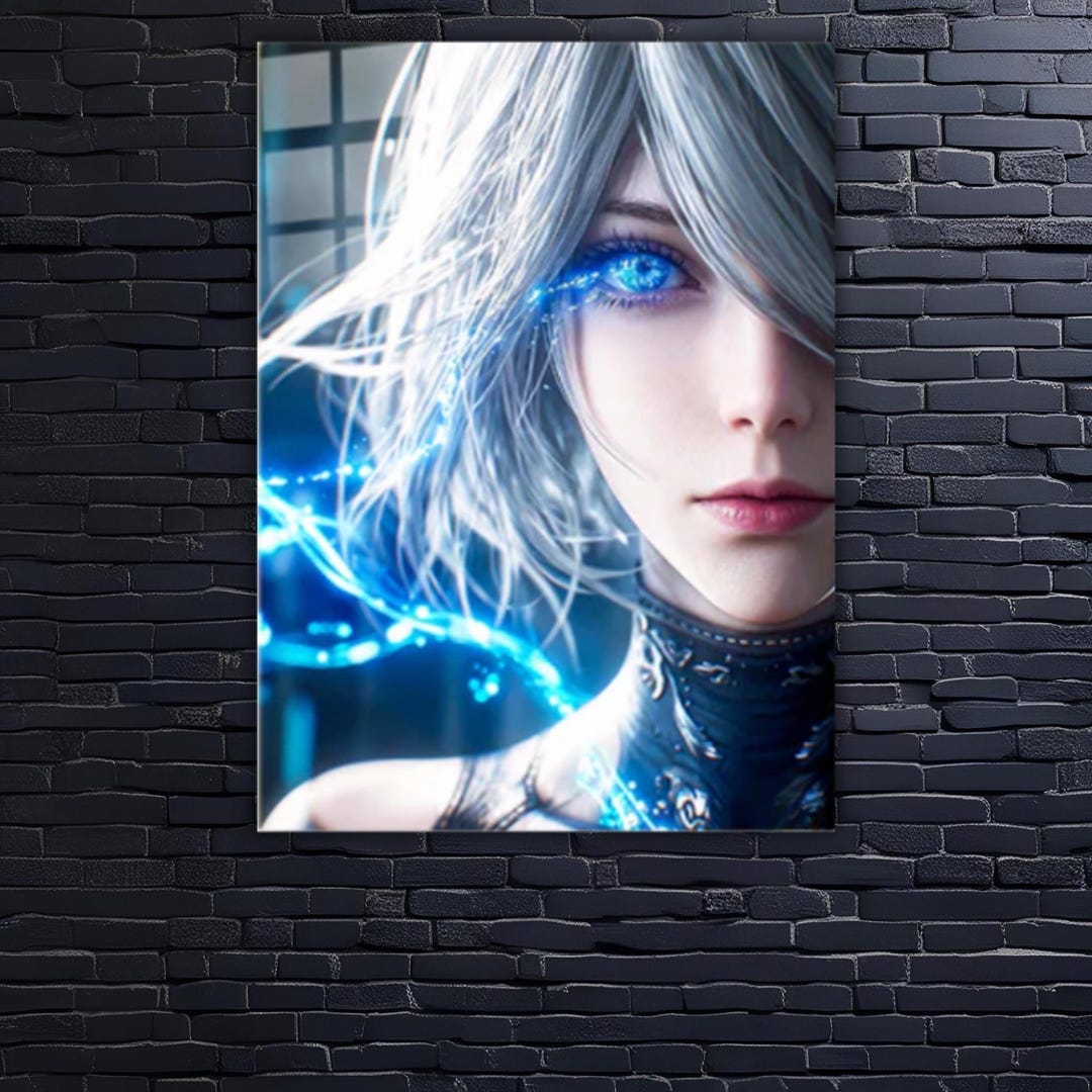 Custom 2B Nier Automata Sci-fi Metal Wall Art | UV Printed Cyberpunk ...