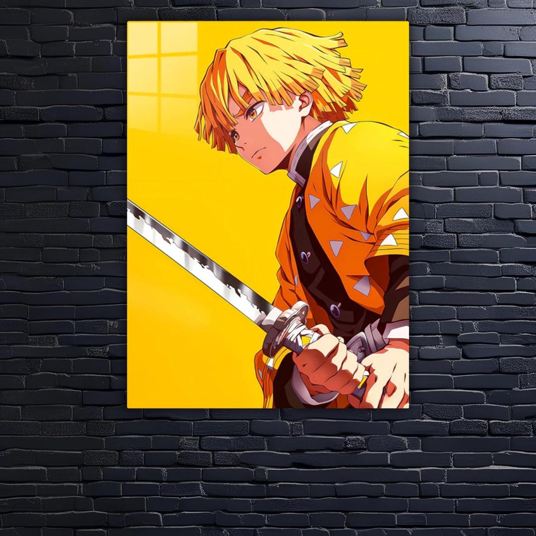 Zenitsu Metal Wall Art: Custom Anime Decor, Otaku Room Art - Etsy