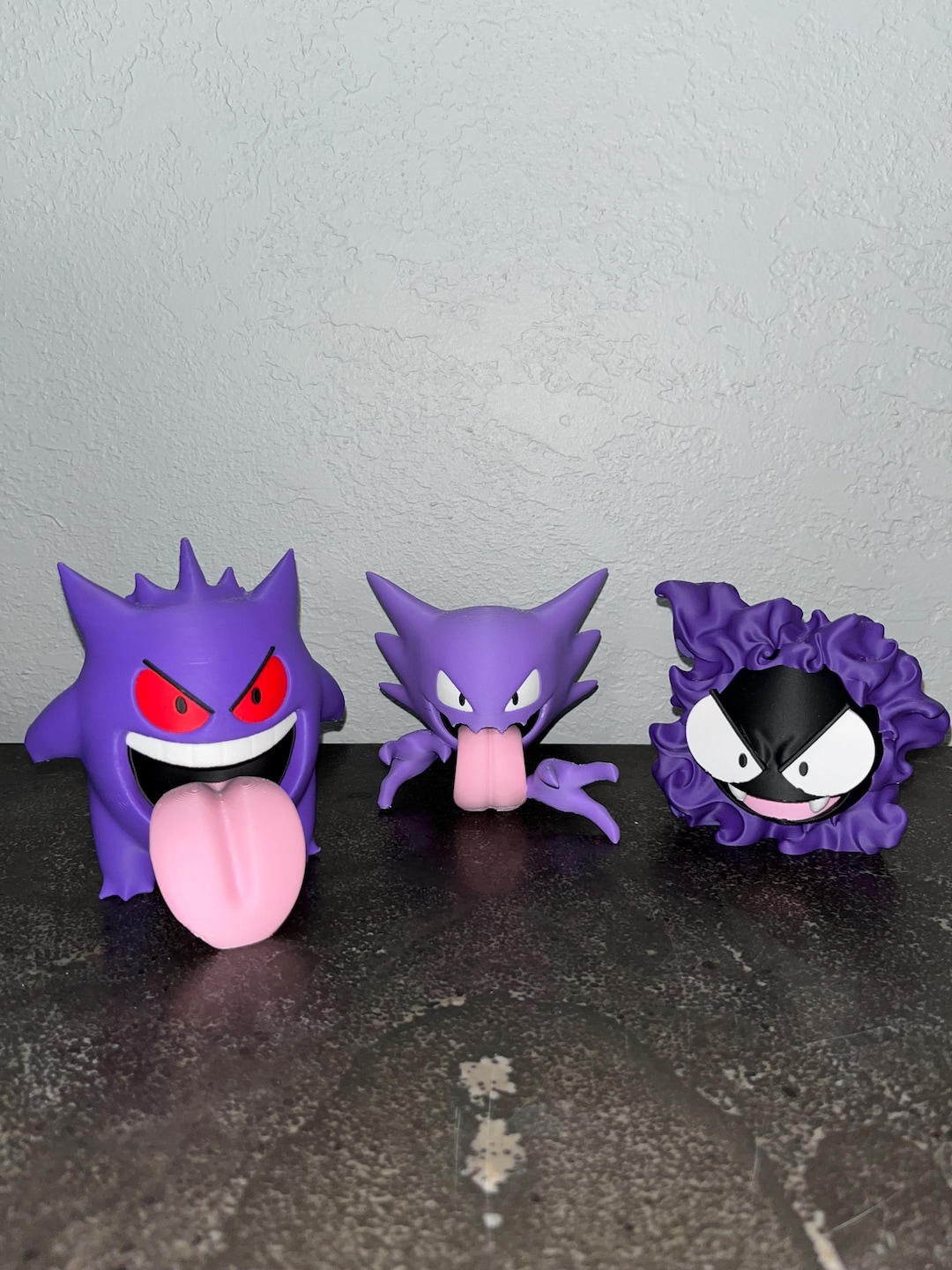 Gastly, Haunter and Gengar Evolution Line Multi-colored 3D Printed ...