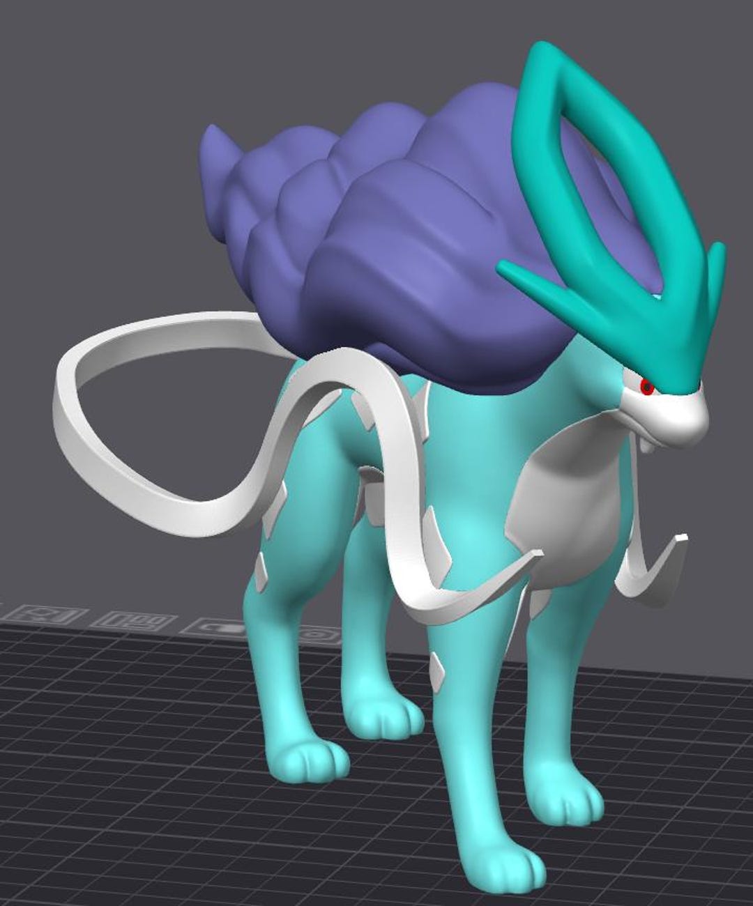 Suicune Multi-colored 3D Model - Etsy