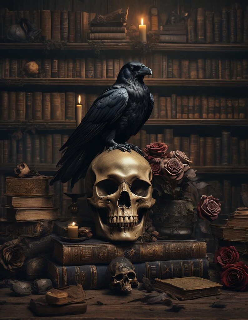 10 HALLOWEEN PRINTABLES, Dark Academia Decor, Halloween Gallery Wall ...