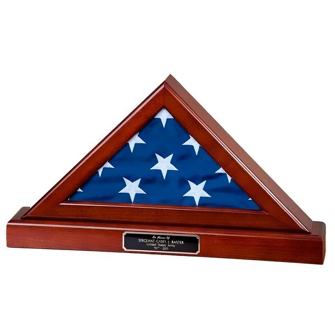 Handcrafted Appalachian Hardwood Flag Display Case: Memorial Flag ...
