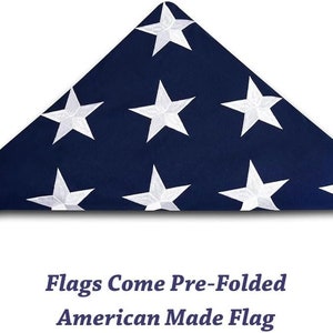 Pre-folded American Flags, Flag Comes Pre Folded, Fully Embroidered ...