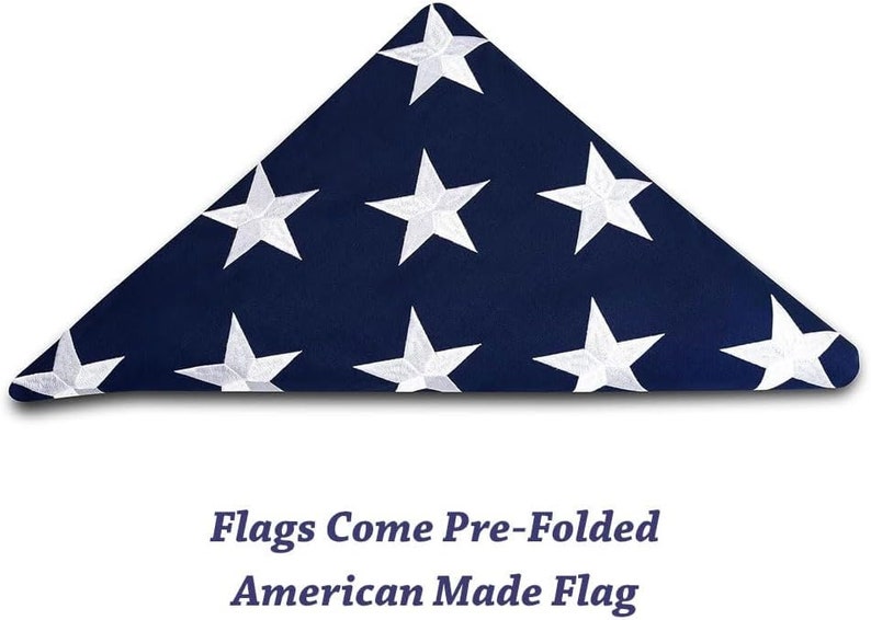 Pre-folded American Flags, Flag Comes Pre Folded, Fully Embroidered Stars and Sewn Stripes ...