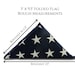 Pre-folded US Burial Flag: 5' X 9.5' Embroidered Cotton American Flag ...