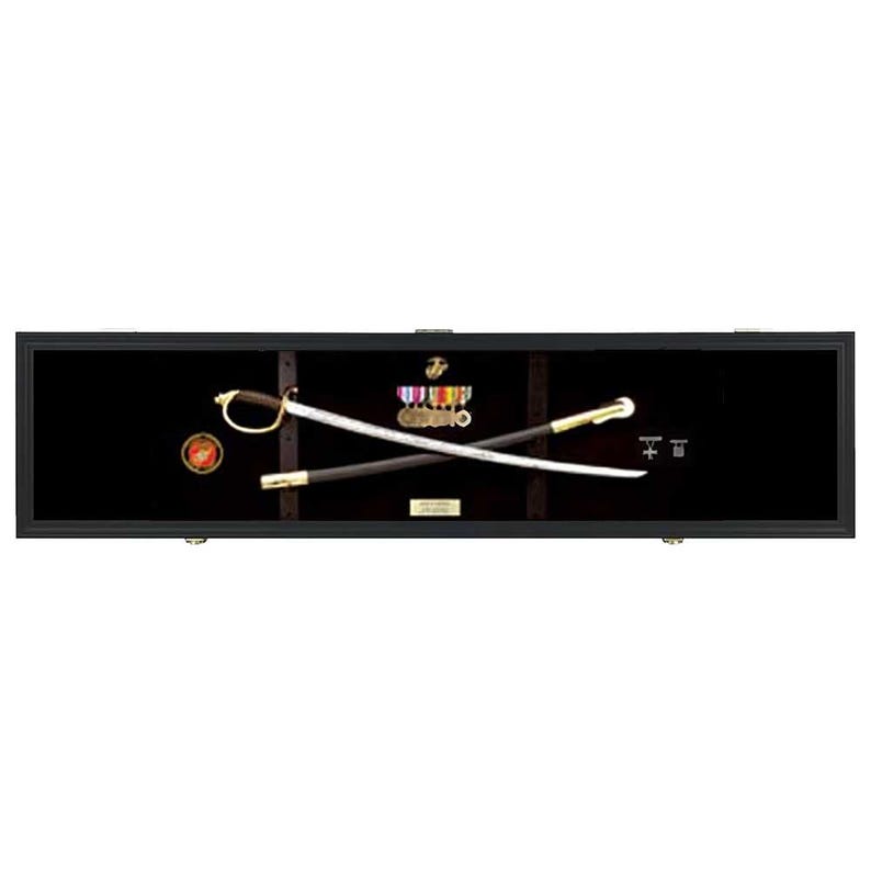Black Frame Sword Display Case With an LED Light - Etsy