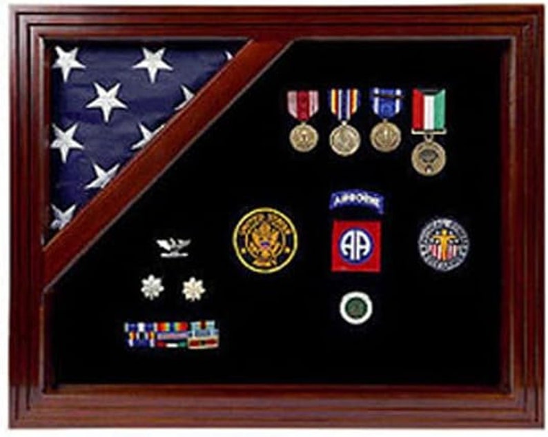 Flag Display Case, Veteran Flag Gift, American Flag Display, Military ...