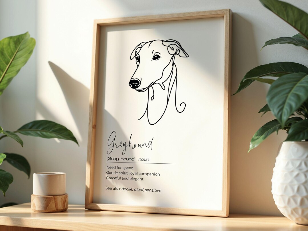 Dog Definition Print, Greyhound Art, Dog Quote Wall Art, Definition ...