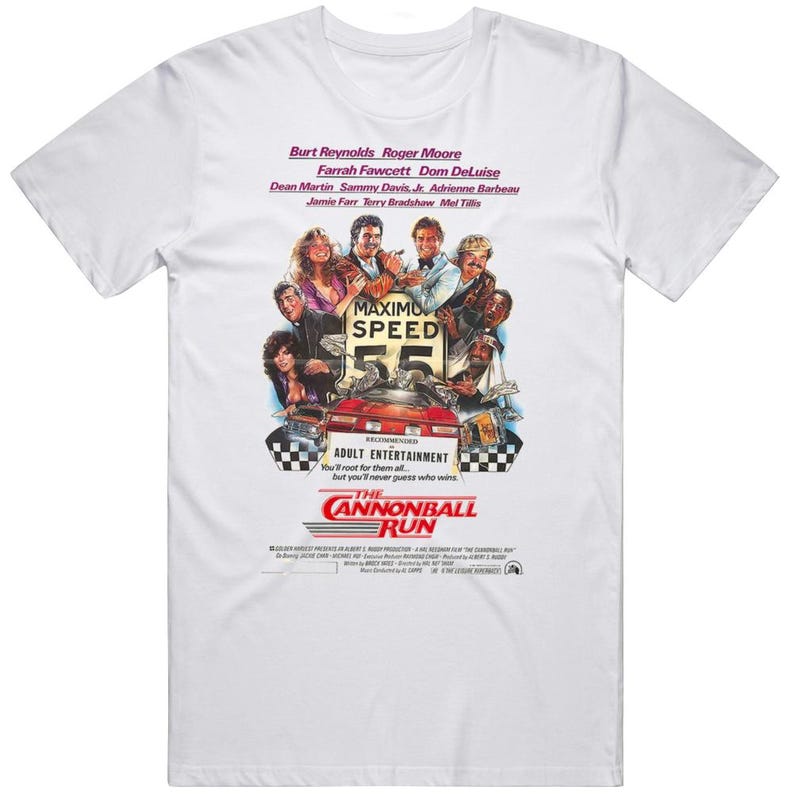 The Cannonball Run Movie Poster Fan T Shirt - Etsy