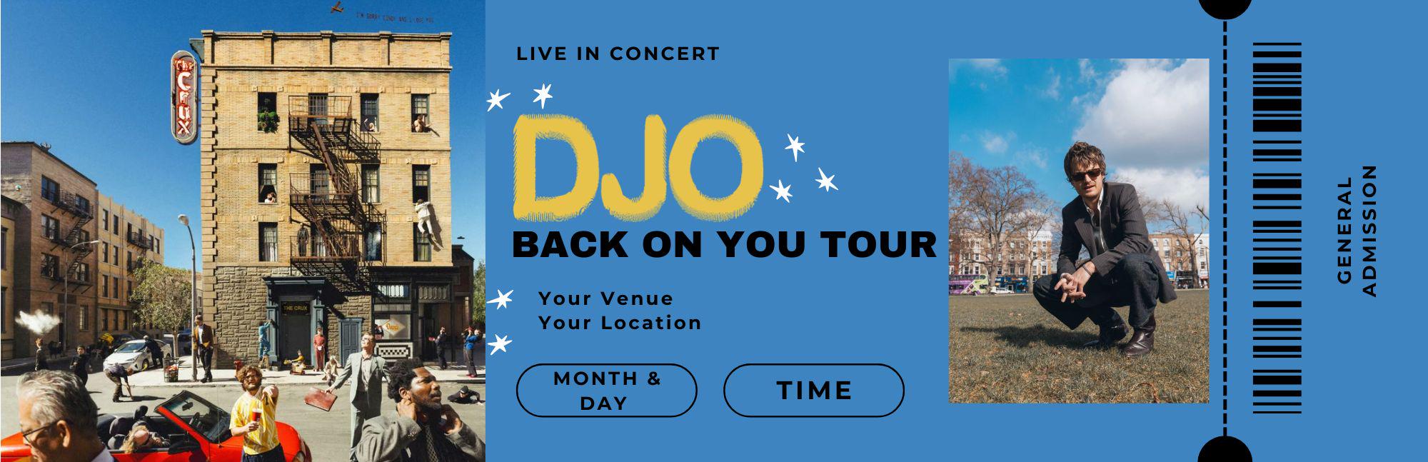 Custom Djo Back on You Tour Concert Ticket - Etsy