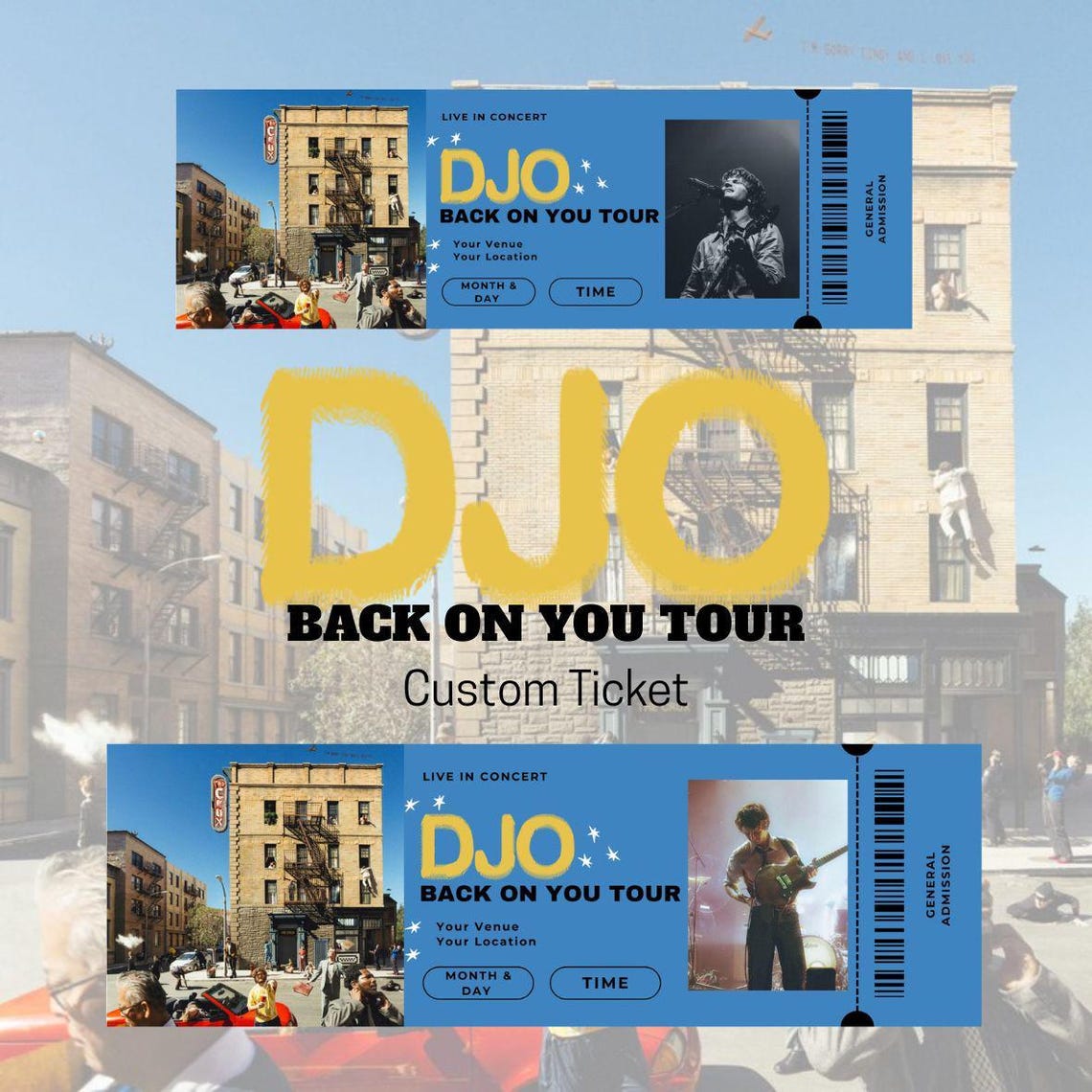 Custom Djo Back on You Tour Concert Ticket - Etsy