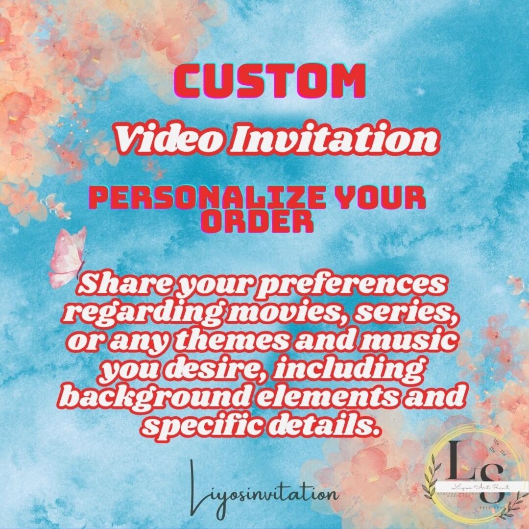 Custom Invitation | Made-to-order Invitation | Personalized Digital ...