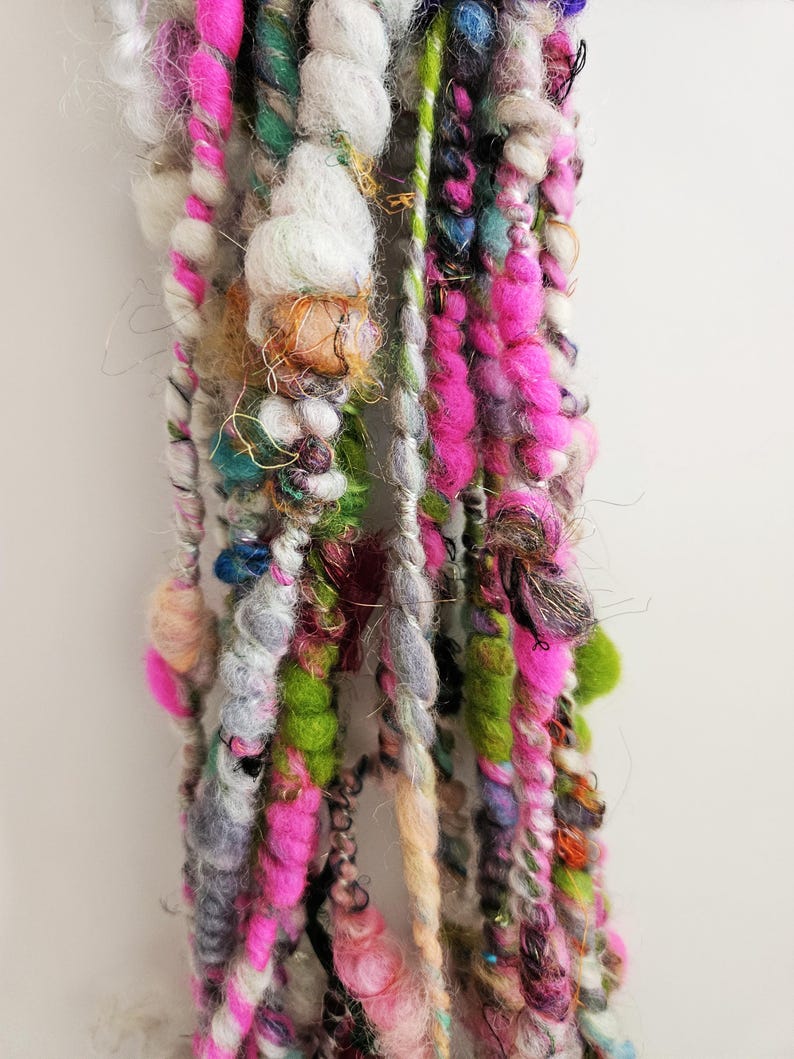 Bulky Handspun Art Yarn, 2 Ply Yarn, Corespun Art Yarn, Thick and Thin ...