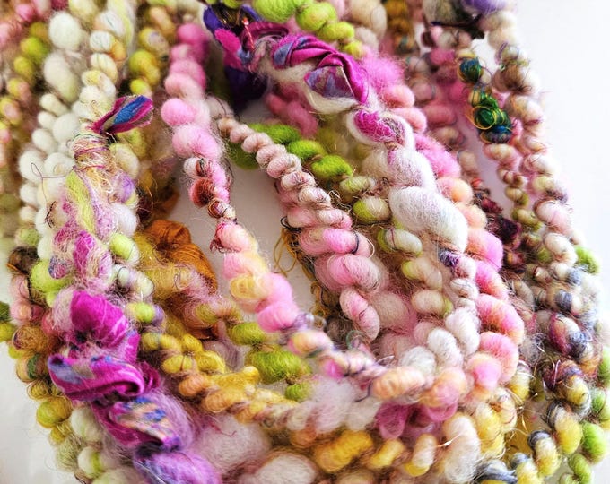 Handspun Art Yarn, Textured Art Yarn, Corespun Yarn, Thick and Thin ...