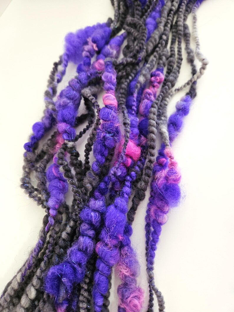 Handspun Art Yarn, Textured Art Yarn, Bobble Yarn, Coiled Handspun ...