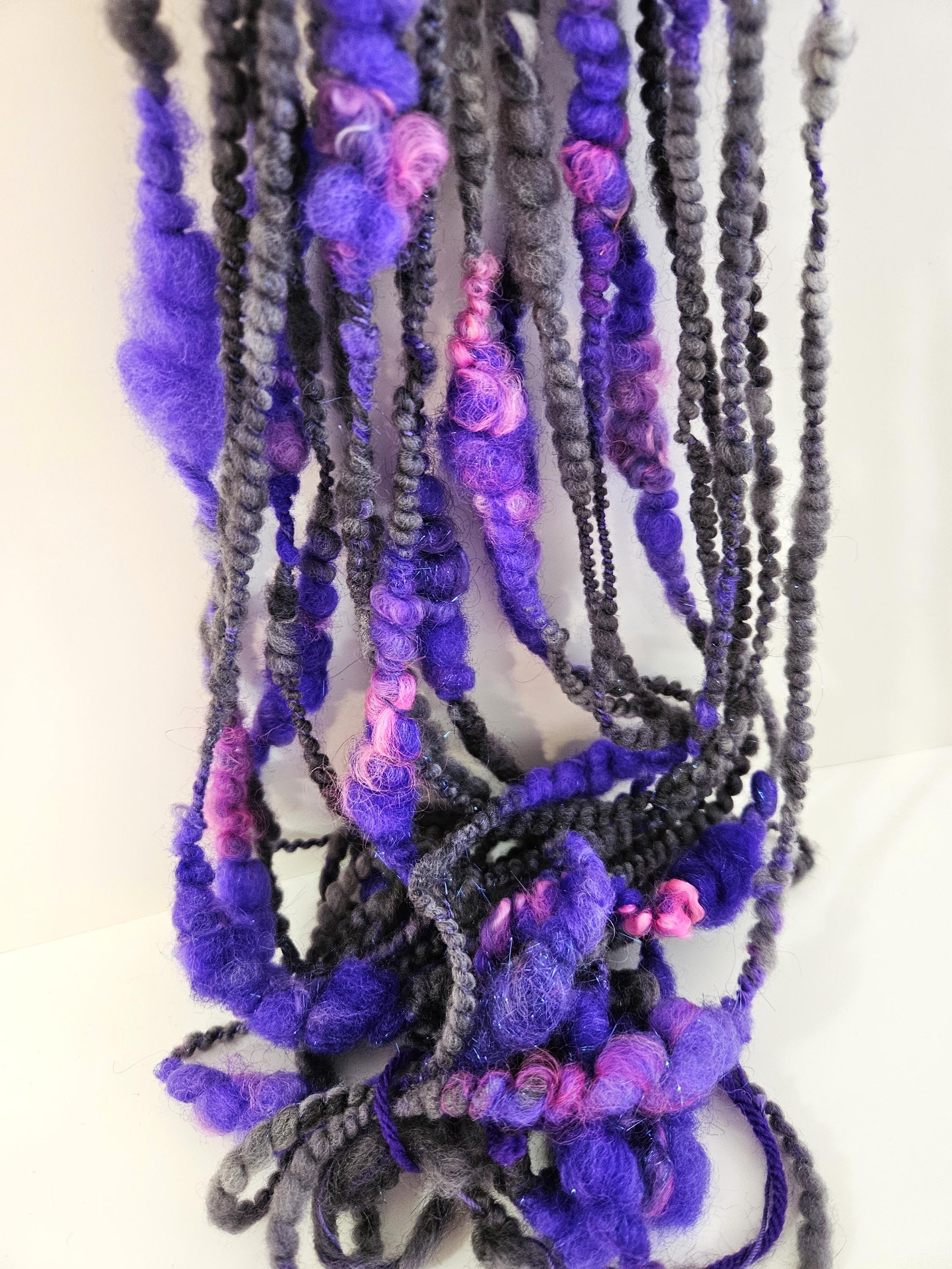 Handspun Art Yarn, Textured Art Yarn, Bobble Yarn, Coiled Handspun ...