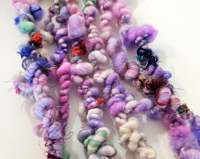 Handspun Art Yarn, Boucle Yarn, Thick and Thin, Bulky Art Yarn, Bobble ...