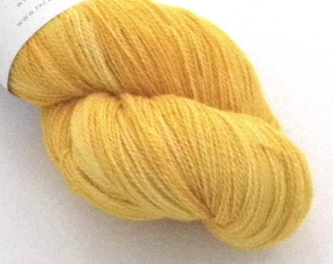 Hand Dyed Lace Weight Yarn. Mustard Yellow Sparkly Wool Yarn. - Etsy