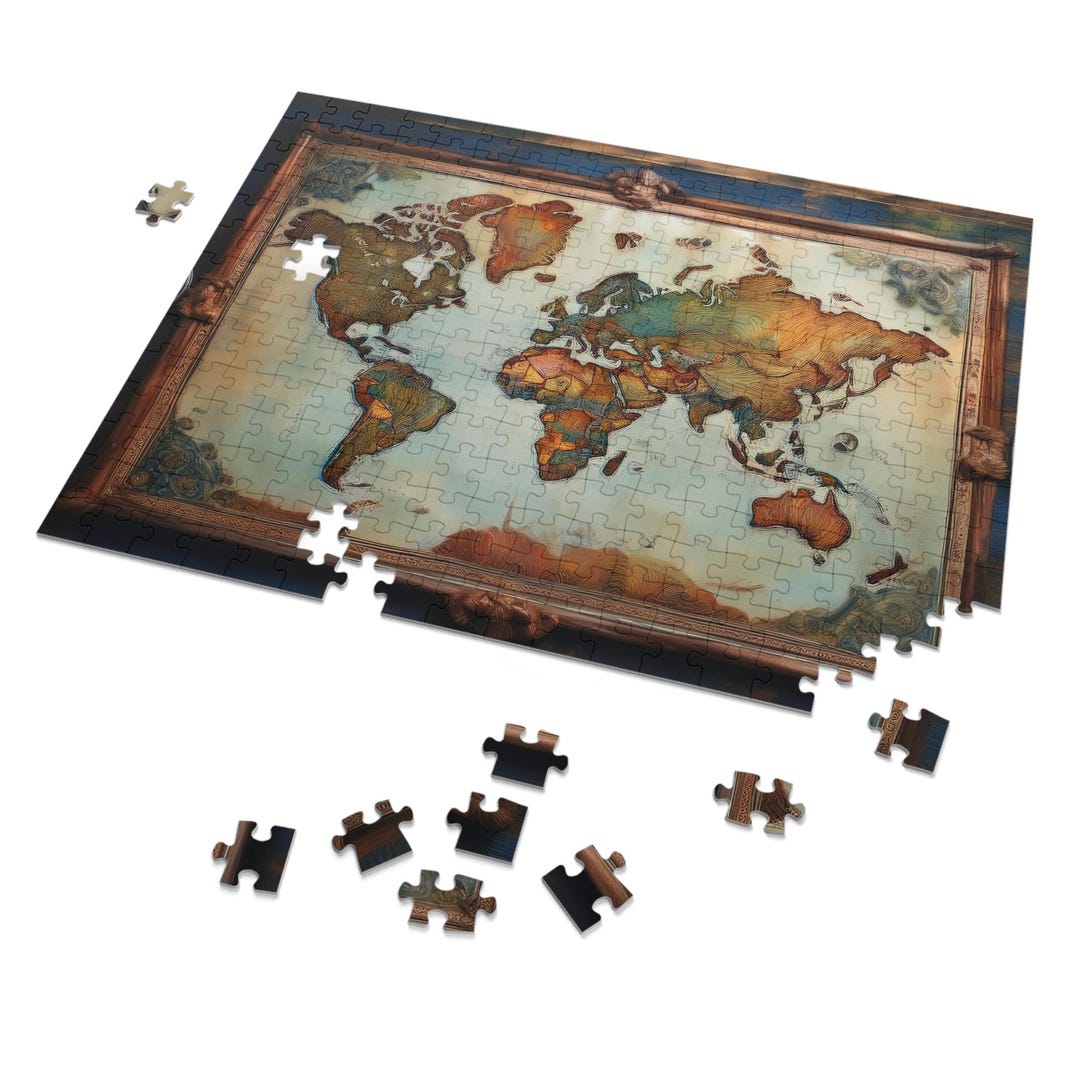 Puzzle Age of Exploration World Map Jigsaw Puzzle 30, 110, 252, 500 ...