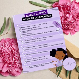Curly Cuties Daily Checklist - Etsy