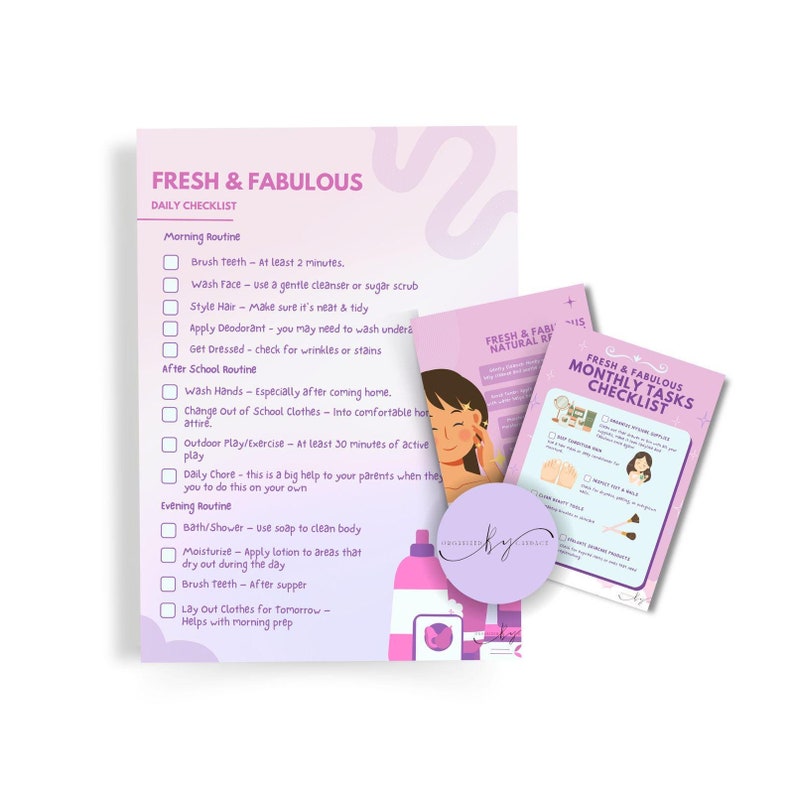 BUNDLE DEAL Girls' Self-care Checklists - Etsy