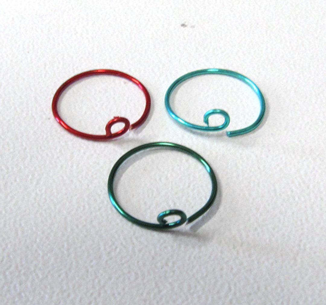 Silver In Multi Colour Nose Ring 10mm Peepflip®
