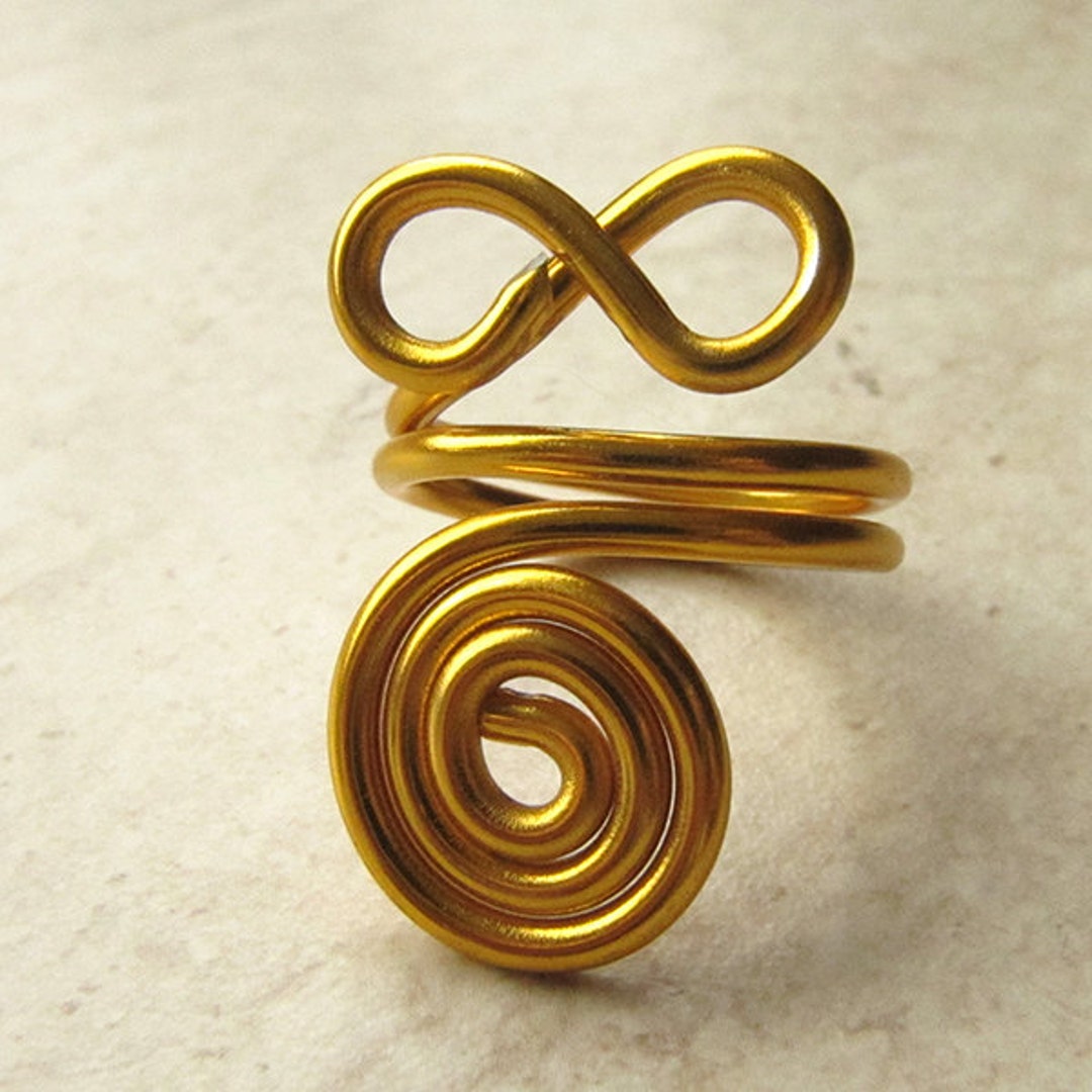 Infinity Love Wire Ring - Spiral Ring - Eternity Friendship - Infinity ...