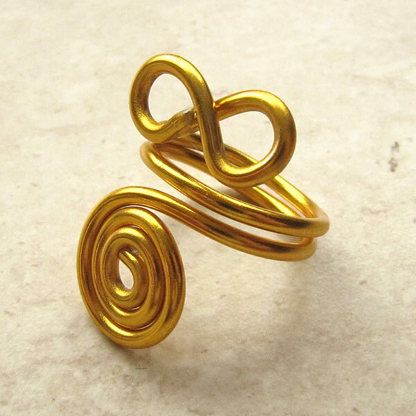 Infinity Love Wire Ring Spiral Ring Eternity Friendship | Etsy