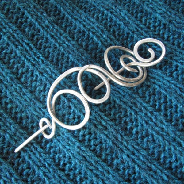 Wire Wrap Shawl Pin - Etsy