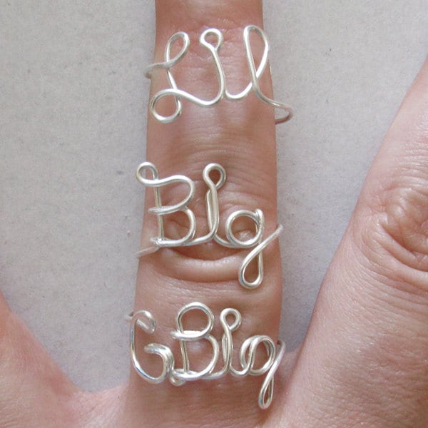 Wire Word Ring - Etsy