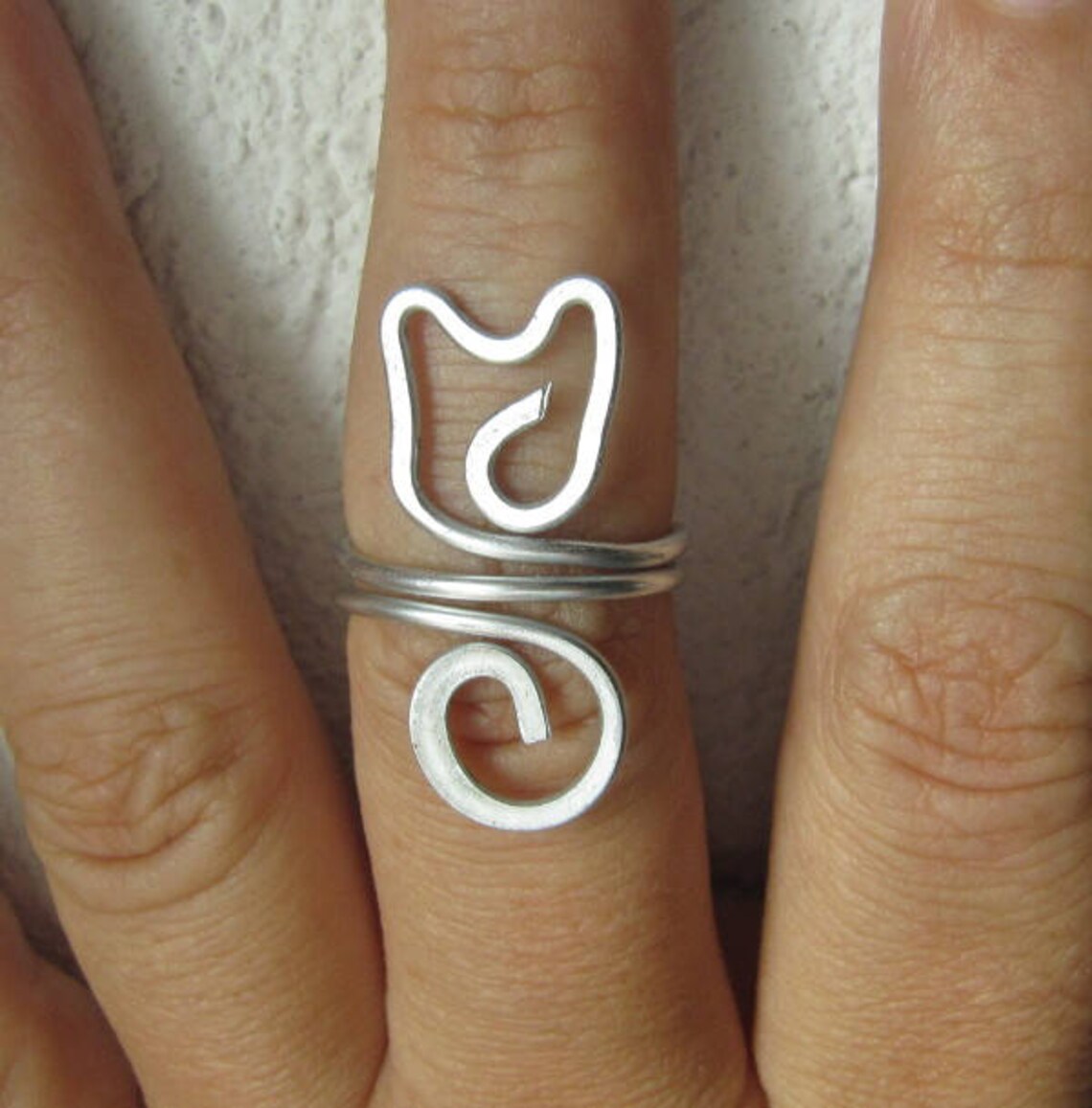 Cat Ring Dainty Cat Ring Kitty Cat Ring Silver Ring Cat | Etsy