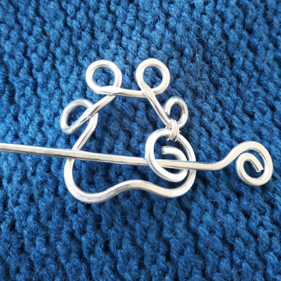 Silver Cat Pawt Pin Brooch: Aluminum Shawl Pin - Etsy