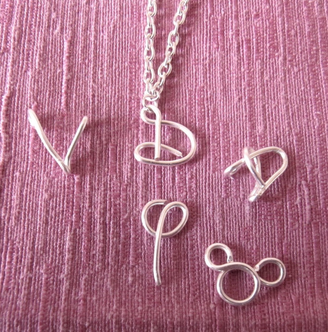 Disney Initial Necklace, Initial Pendant, Mickey Necklace, Disney ...