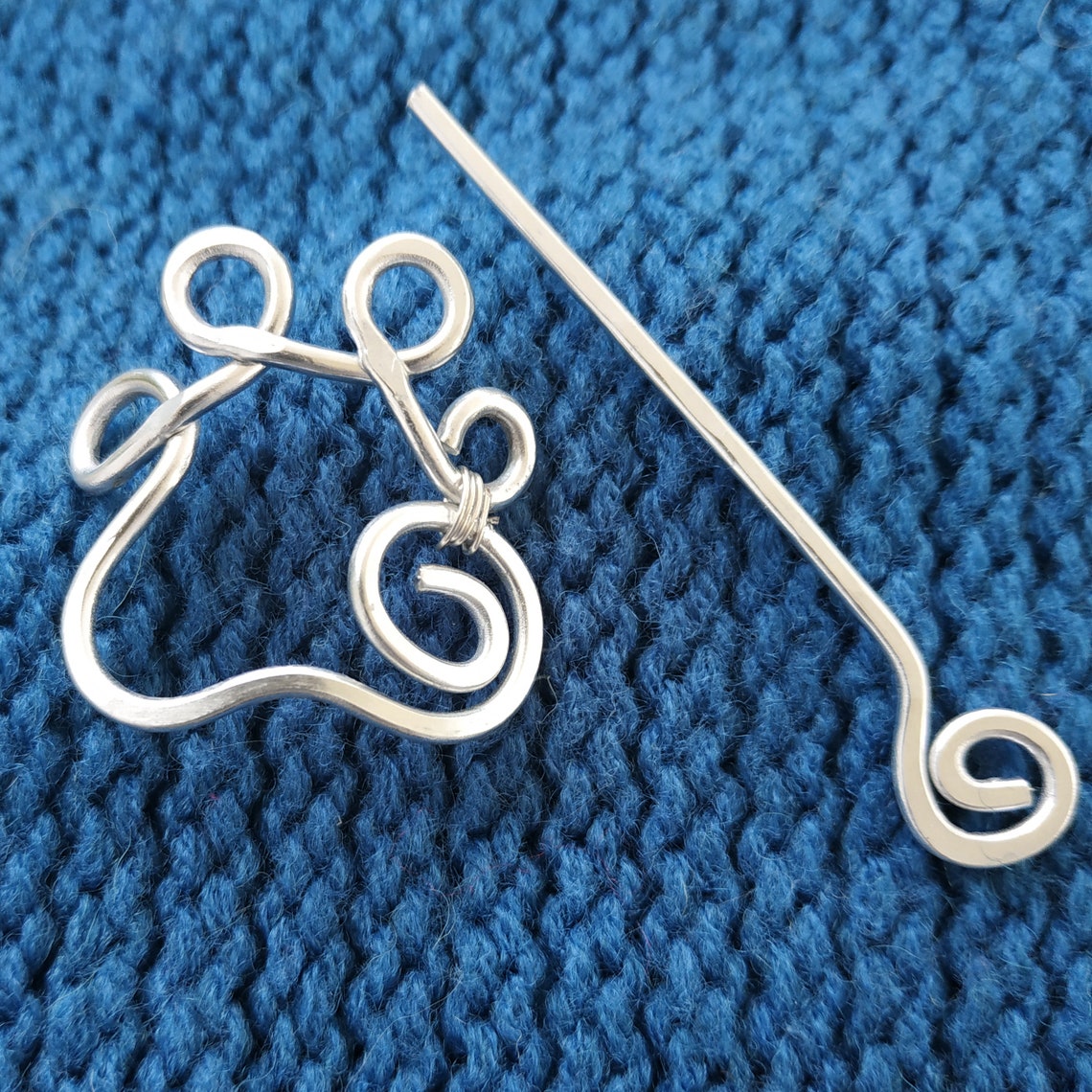 Silver Cat Pawt Pin Brooch: Aluminum Shawl Pin - Etsy