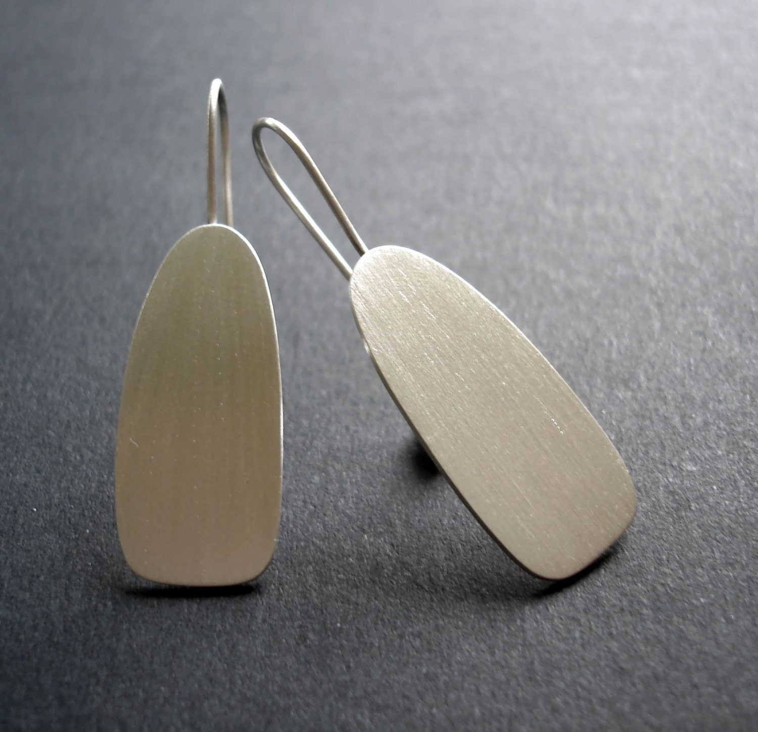 Sterling Silver Oar Earrings Minimalist Silver Earrings Gift - Etsy