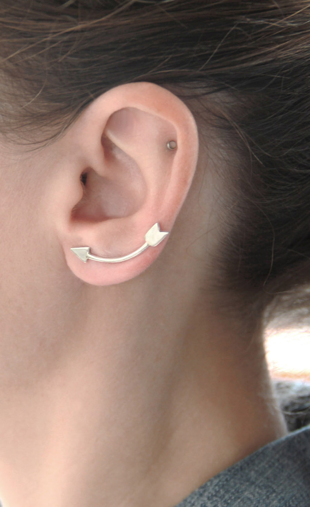 Silver Arrow Ear Climbers, Ear Cuff, Gift for Her, Sterling Silver ...