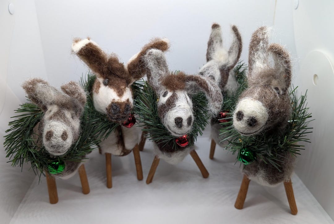 New 2025 Collection of Needle Felted Wool Donkeys - Etsy
