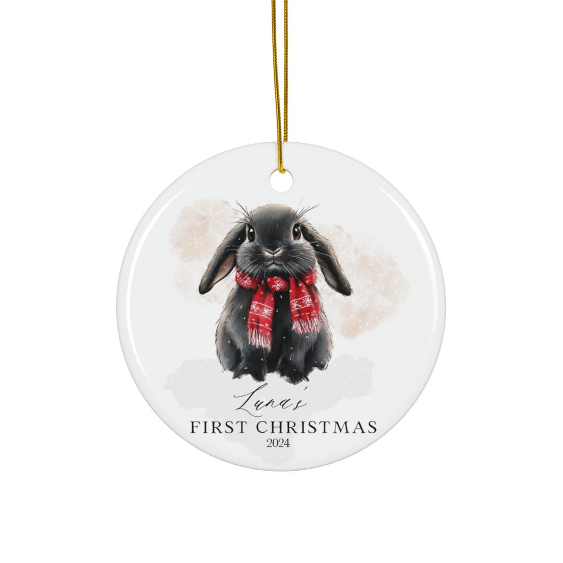 Rabbit Christmas Ornament Gift for Rabbit Lover Lop Rabbit Christmas ...