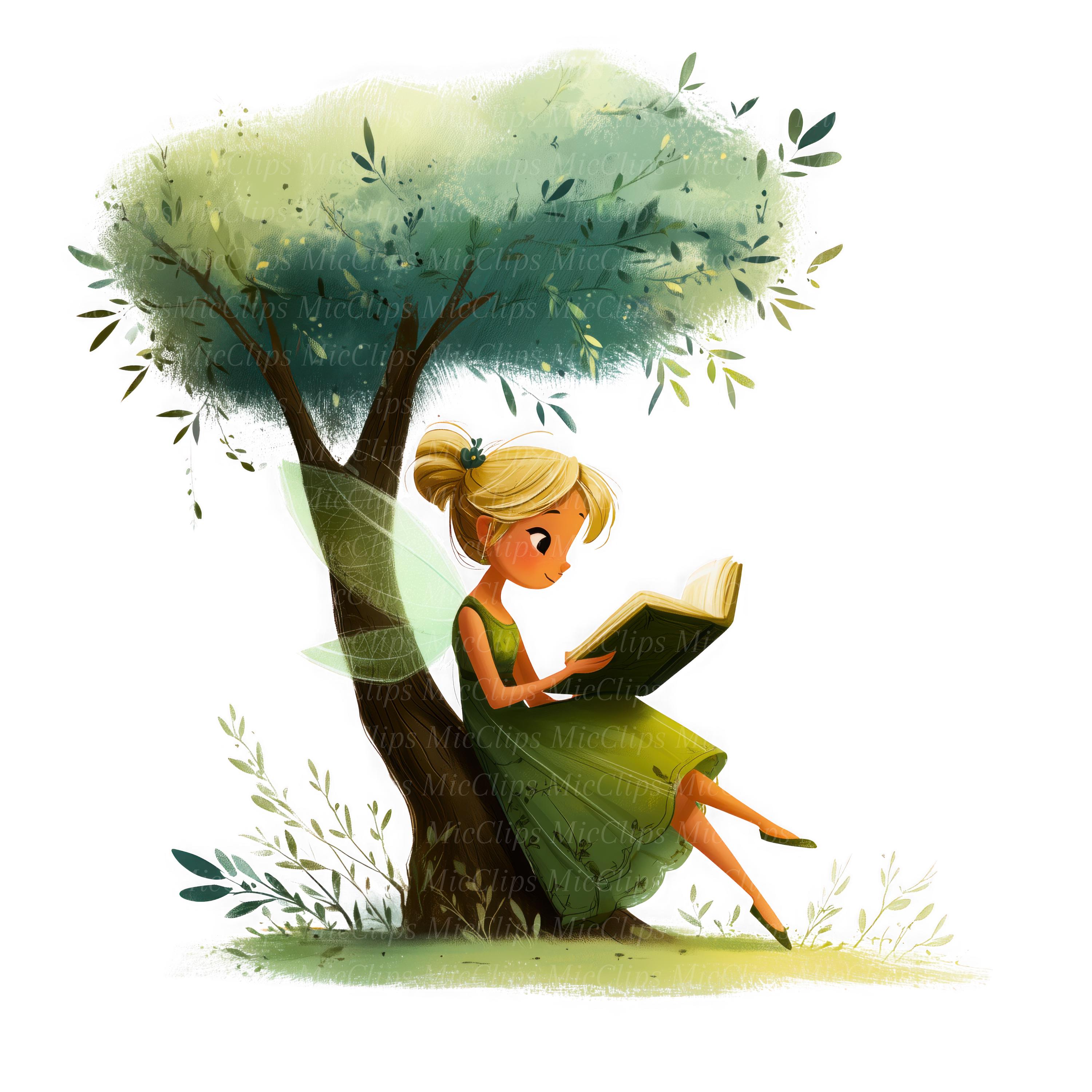 12 Reading Fairies, Spring Woodland Fairy, Magical Faery Forest ...