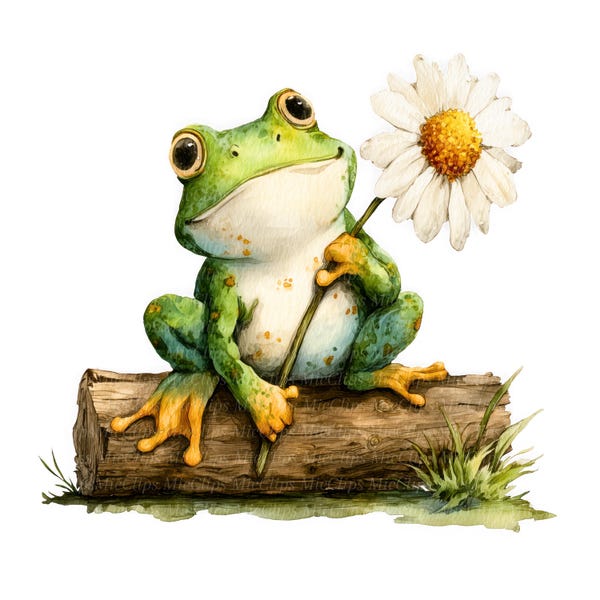 Cartoon Frog Picture - Etsy UK