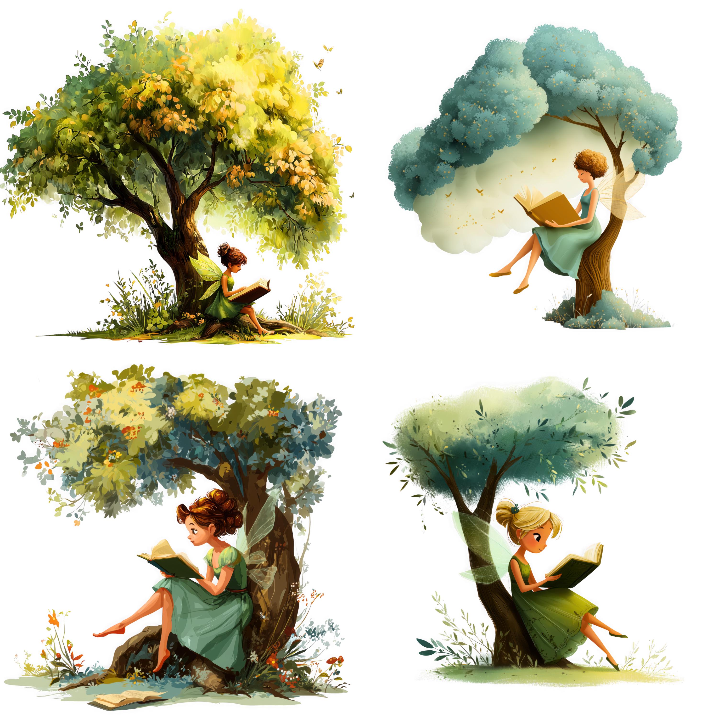 12 Reading Fairies, Spring Woodland Fairy, Magical Faery Forest ...