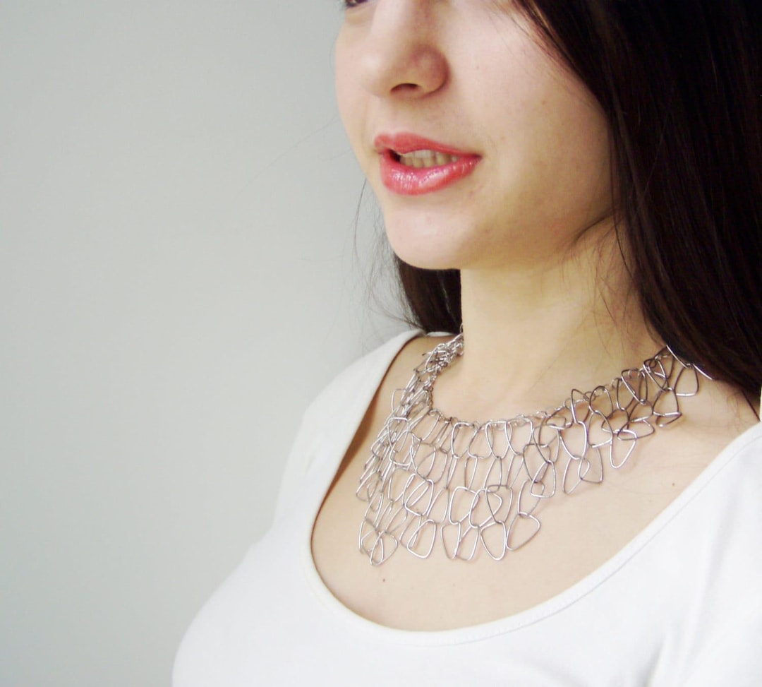 Stunning Multi Chain Necklace, Sterling Silver, Choker, Multi Strand ...