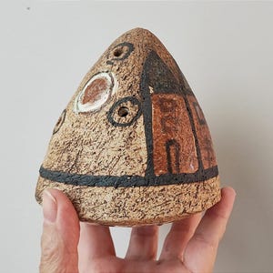 Ceramic Primitive Rattle, Decorative Rattle of Stoneware and Porcelain ...