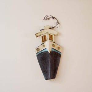 Ceramic Ship Prow, Wall Hanging of a Ship's Prow, Stoneware Clay ...