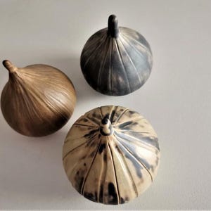 Ceramic Fig Sculpture, Life Size Figs in Beige, Brown and Black ...