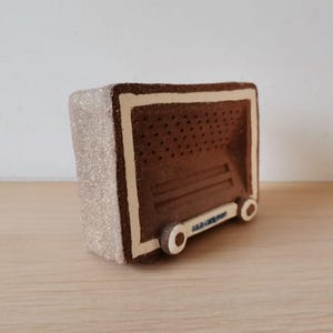 Ceramic Radio Miniature, Ceramic Radio Art Object, Stoneware Clay Radio ...