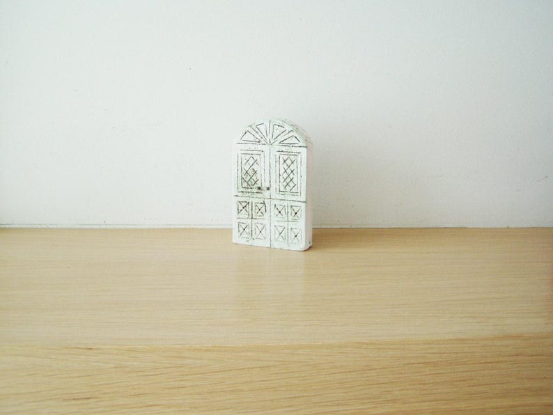 Ceramic Front Door Sculpture, White Greek Gate, Domed, Stoneware Greek ...