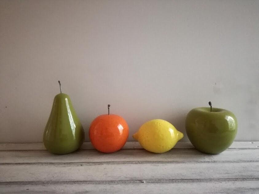 Ceramic Fruit Sculptures, Life Size Ceramic Fruit of Earthenware Clay ...